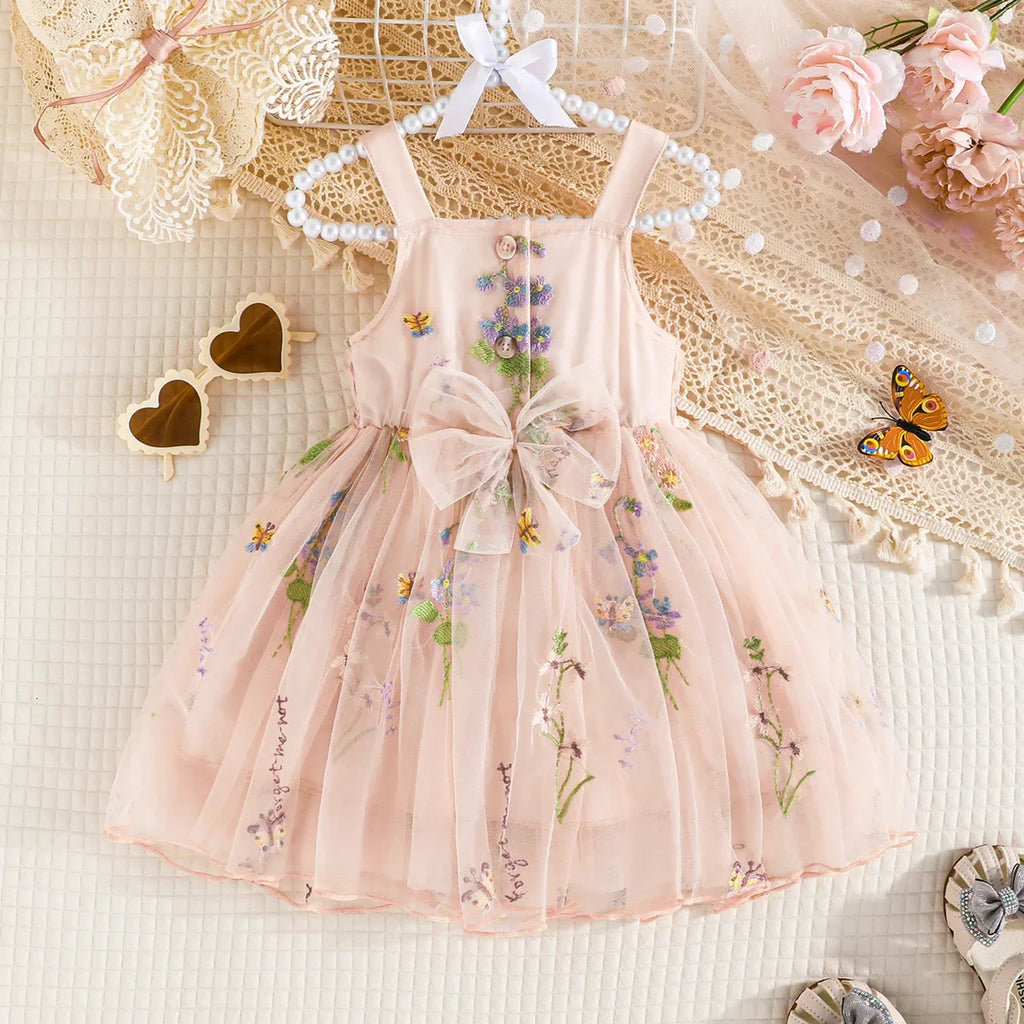 Fluffy Mesh Flower Dress | RYAN AND REMI