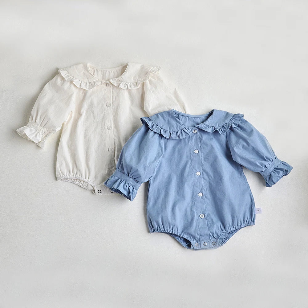 Ruffle Peter Pan Collar Romper | RYAN AND REMI